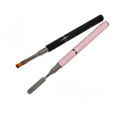 New Dual Ended Poly Nail Gel Brush Picker 2 IN 1 Design Nail