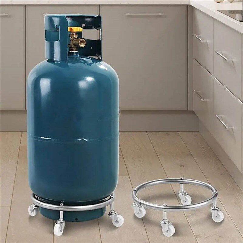 Mobile Cylinder Bracket Storage Shelf Durable Stainless Stee