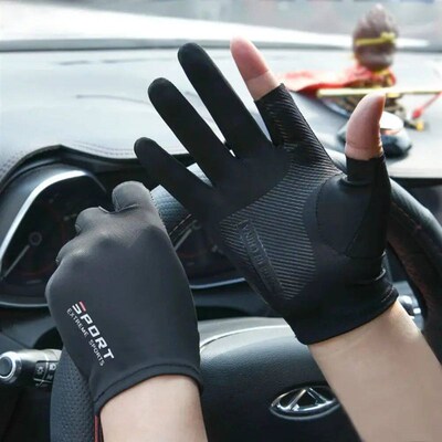 Ice Silk Halffinger Cycling Gloves for Men and Women Outdoor