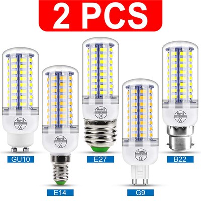 220V GU10 Led Lamp Bulb E14 Led Candle Light Bulb E27 Corn