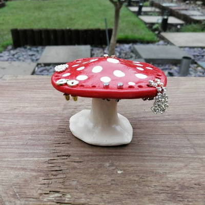 新品 Mushroom Earring Stands 蘑菇耳环架装饰 树脂工艺品