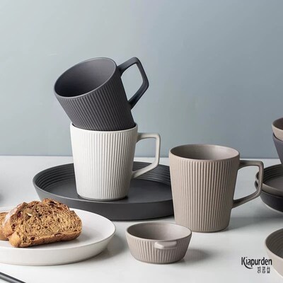 milk tea glass ceramic coffee mug cup cute cartoon spoon杯子