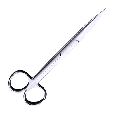 Medical stainless steel surgical scissors pointed curved sci