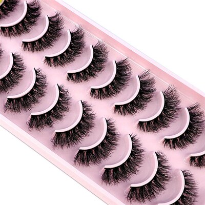 New 10 Pairs Eyelashes Makeup Soft Fluffy 3D Mink False Eyel