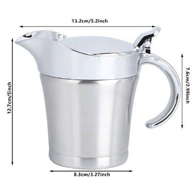 450ml 304 Stainless Steel Double Insulated Saucepan Boat
