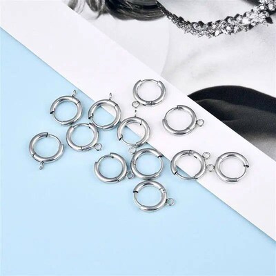 10/20Pcs Stainless Steel Blank Post Earring Studs Base Pins