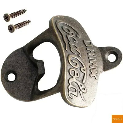 Zinc Alloy Bottle Opener Wall Mounted Vintage Retro Beer Ope