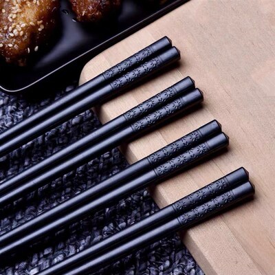 1 Pairs Alloy Chinese Chopsticks Food Sushi Sticks Reusable