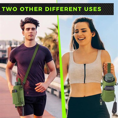Magnetic Gym Water Bottle Bag Holder, Built-in Magnet for Ea