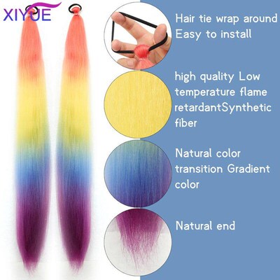 2pc Ombre Braiding Hair Extensions Synthetic Colorful Braid
