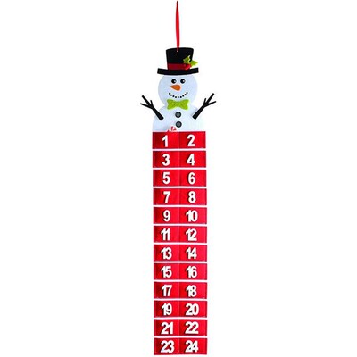 Non woven calendar pendant Christmas countdown calendar装饰