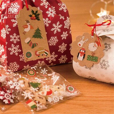 45PCS/Box Christmas Deorative er Merry Santa Claus Shaped er