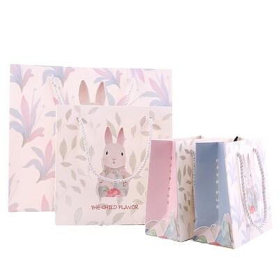 Rabbit Packaging Bag Gift Bag Handheld Paper Bag Teachers Da