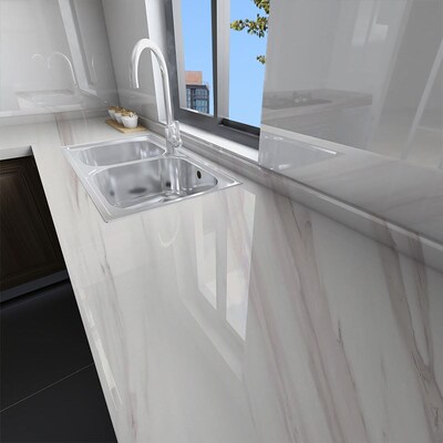Kitchen sticker waterproof marble self-adhesive wallpaper