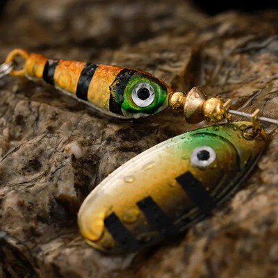 Rotating Metal Spinner Fishing Lures 9.1g 7cm Sequins Iscas
