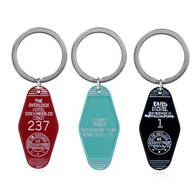 TV Show Twin Peaks Hotel Keychain Metal Green Enamel Great N