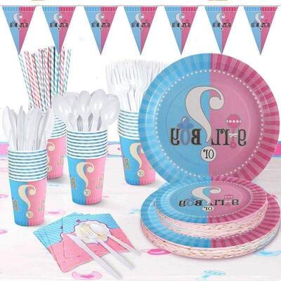 Gender Reveal Party宝宝性别揭晓布置场景装饰Baby Shower Decor