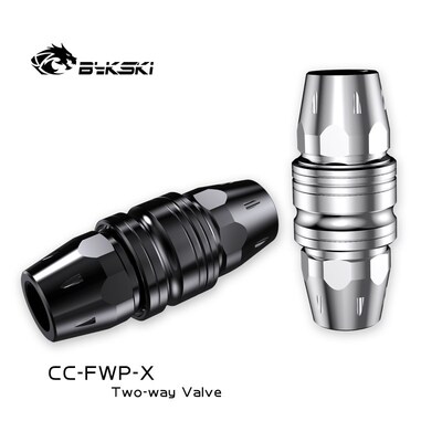 Bykski Two Way Water Stop Valve, Drain Fast Truncation Disc