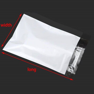 New Light Gray Courier Bag 10pc Self-seal Mailbag Plastic Po