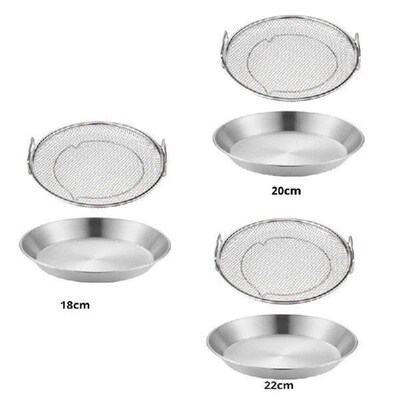 AT43-Kitchen Oil Filter Pan Stainless Steel Frying Oil