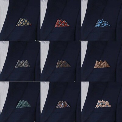 Tailor Smith Mens Pocket Squares Vintage  Printed  Checked P
