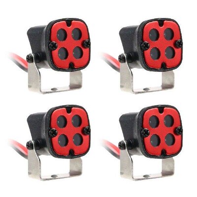 4Pcs 1/10 RC Car Headlights White Light LED RC Car Roof
