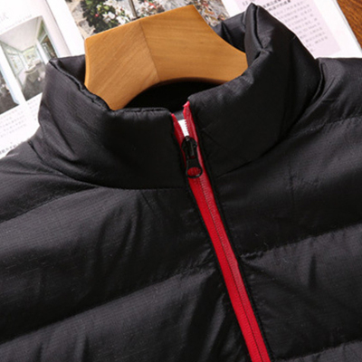 M-5XL 4Colors Thick Stand Collar Windbreak Cotton Zipper Pad
