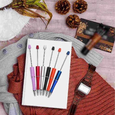 12 Pcs Beaded Pen Beads Gel Pens Beadable Supplies School