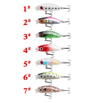 Luya bait, Mino Japanese micro fish bait, 4.3cm/3g curved m