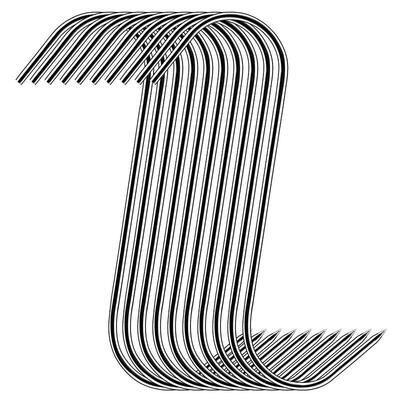 Stainless steel S-shaped hooks for hanging sausages, cured m