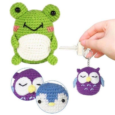 3Pcs Animal Crochet Kits with Detailed Tutorials Complete