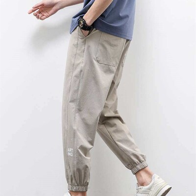 Ice Silk Pants Mens Summer Thin Casual Pants teny Bran Loos