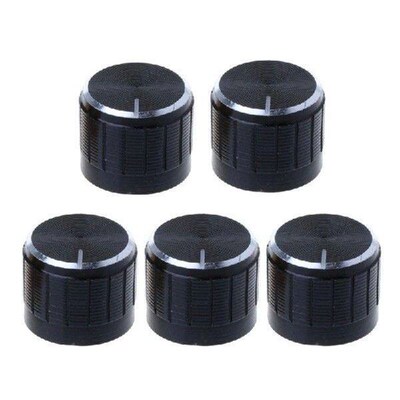 5 Pcs Aluminum Rotary Control Potentiometer Knob Adjustable