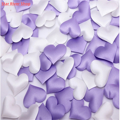 cheap ! 50pcs Heart fabic 2x1.5cm Wedding Party Confetti Tab