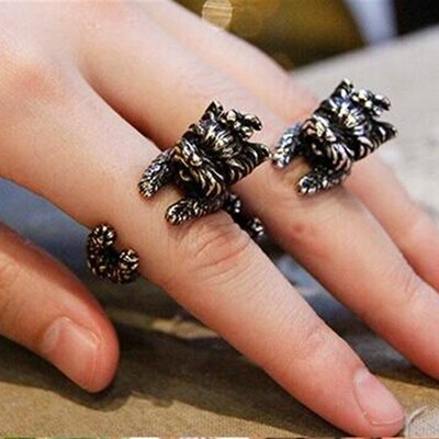 Wholesale Unique Handmade Boho Chic Retro Yorkshire Dog Ring