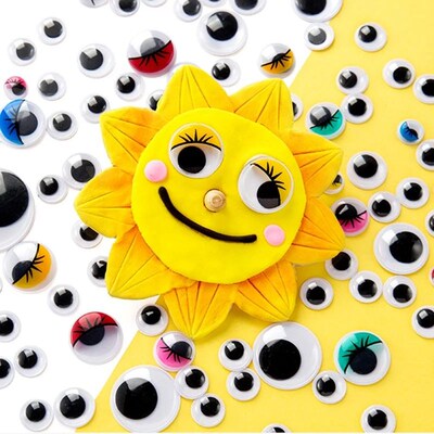 100pcs/200pcs Self-adhesive Googly Wiggle Eyes for DIY Scrap