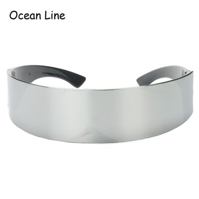 Funny Futuristic Wrap Around Monob Costume Sunglasses Mask N