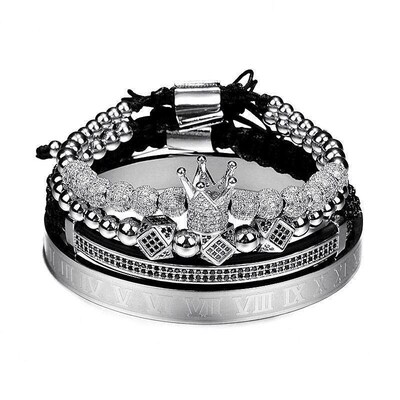 Copper inlaid zircon crown diamond ball brlet diamond double