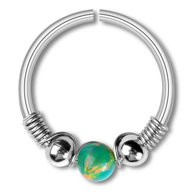 clear earrings nose Rings Studs Piercings curved moon silver