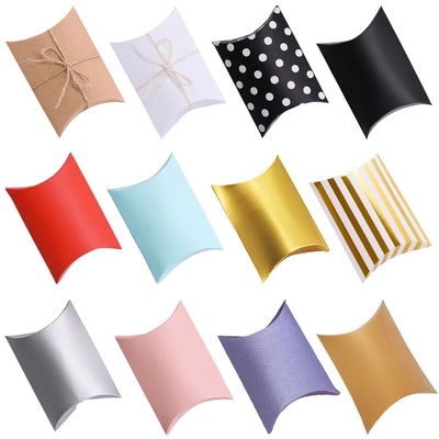 10/20/30Pcs Pillow Candy Box Kraft Paper Christmas Gift Pack