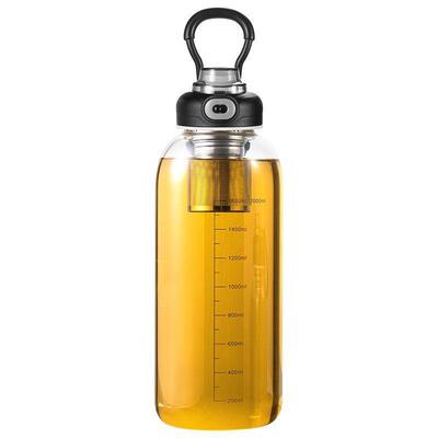 large capacity glass water bottle double-layer 800ml/1000ml