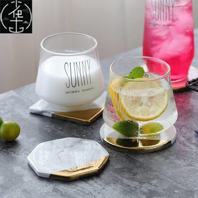 New Ins Nordic marbled ceramic coasters, Phnom Penh