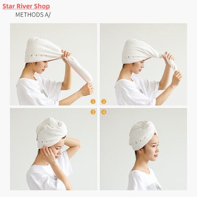 Good night Hair Drying Hat Microfiber Bath Towel Lady Dry Ha
