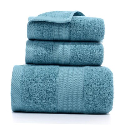居家毛巾浴巾套装纯棉三件套Cotton bath towel three-piece set