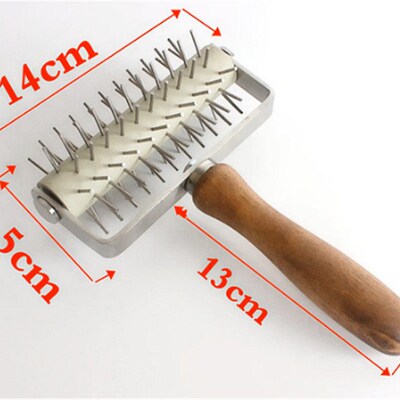 Stainless Steel Wheel Pizza Bread Needle Punchers Roller Pie