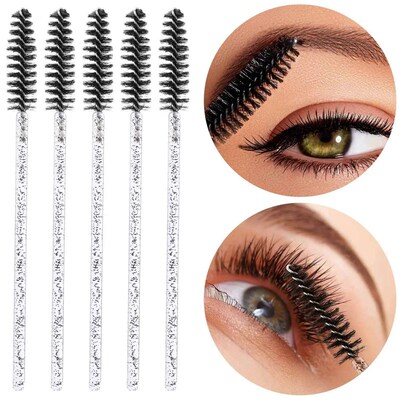 300/500Pcs Crystal Eyelash Brush Disposable Mascara Wands Ey