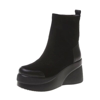 Womens Boots 2023 Autumn Winter Botines Chelsea Short Platf