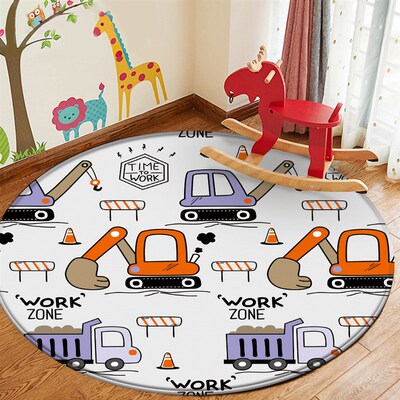 Alfombra Infantil Cartoon Round Carpet Floor Mat Bedroom Fla