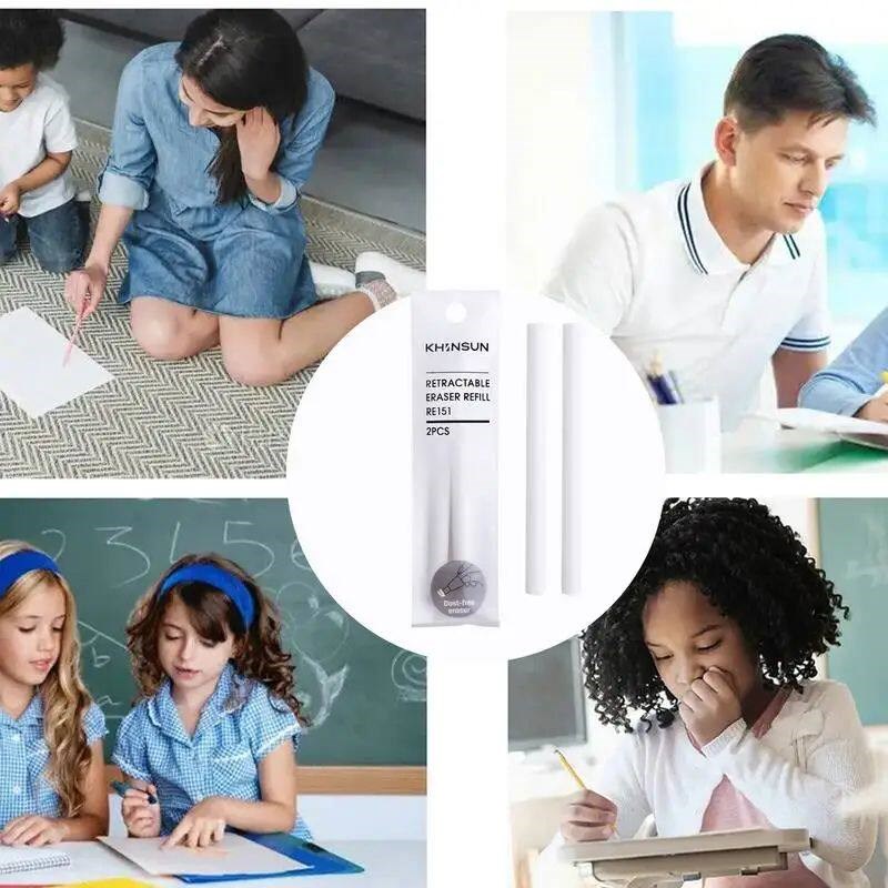 Retractable Pencil Eraser Correction Supplies Pen Style Penc