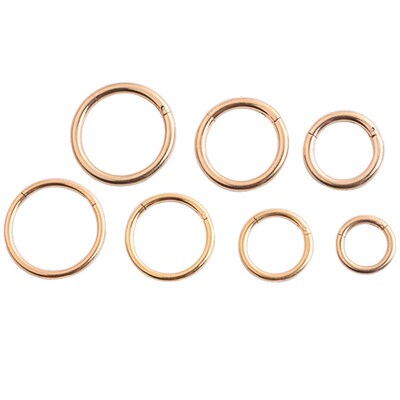 G23 Stainless Steel Gold Color Septum Rings Open Small Septu